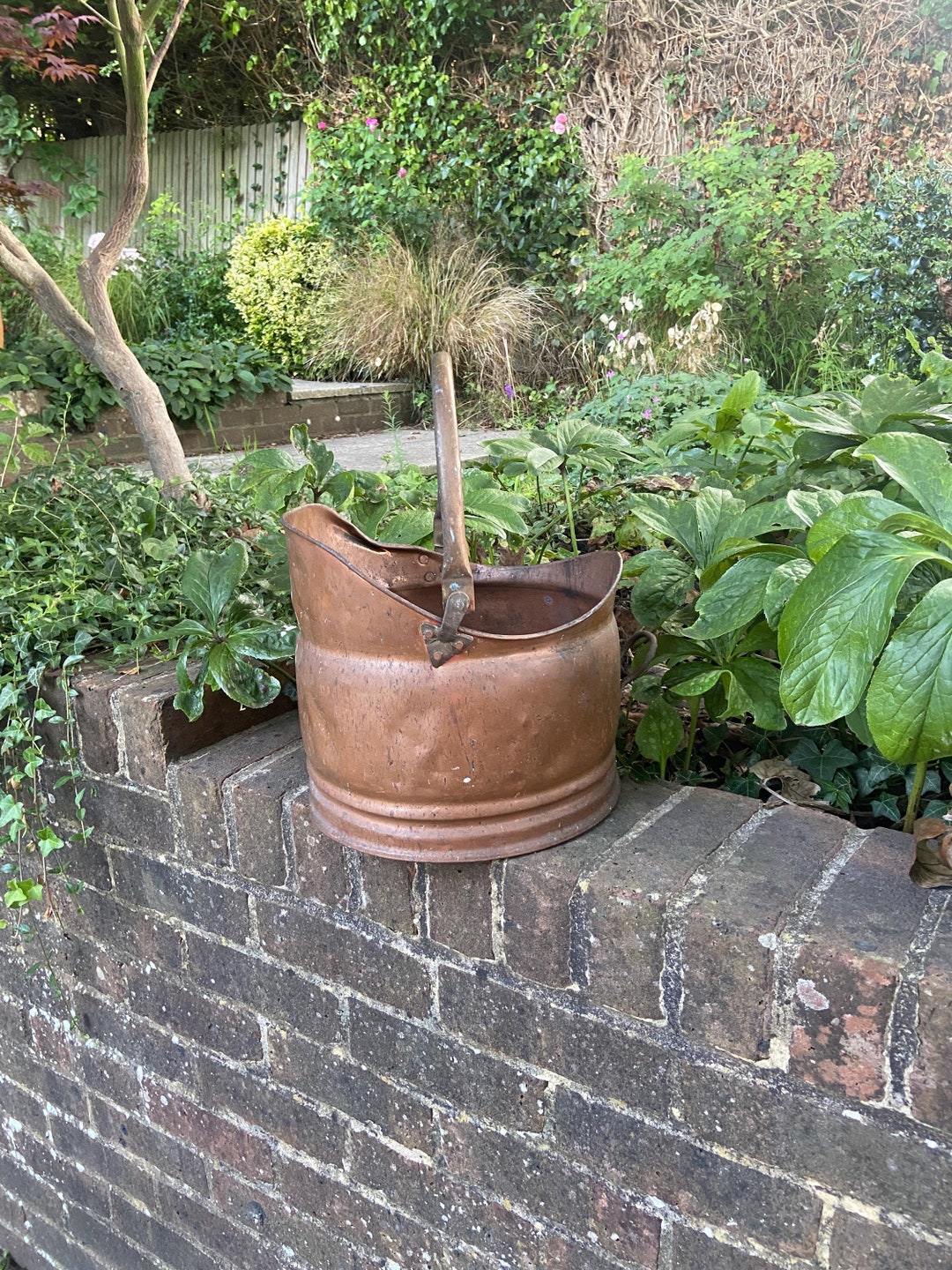 Vintage Copper Bucket, Copper Coal Bucket - Mid 20th Century - Great ...