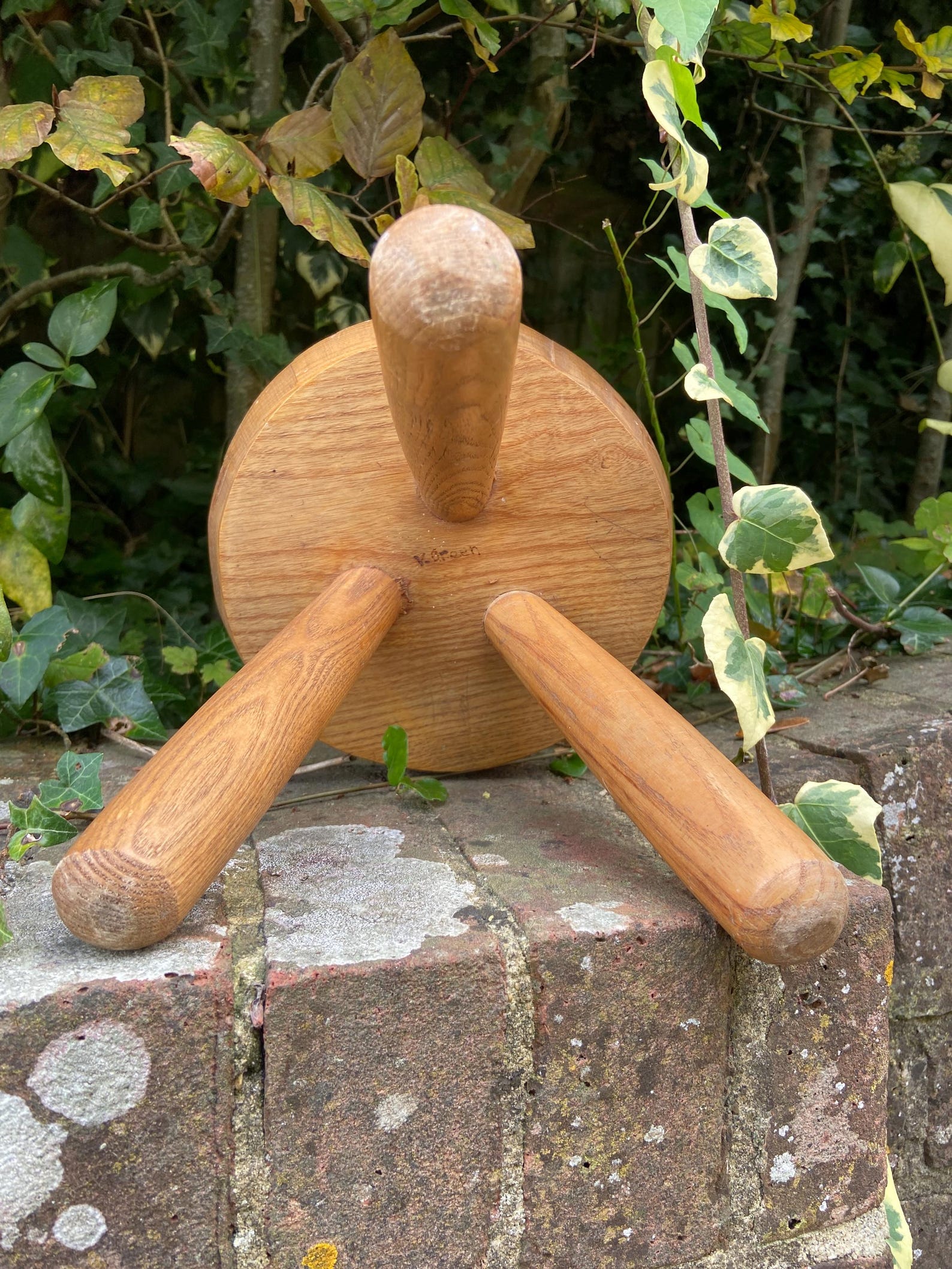 Vintage Children’s Milking Stool With an Engraved Fairytale Woodland ...