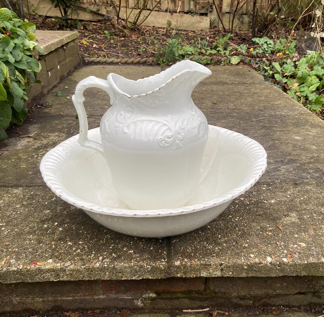 Antique Maddock Royal Vitreous Jug and Bowl Set, Victorian China - Etsy UK