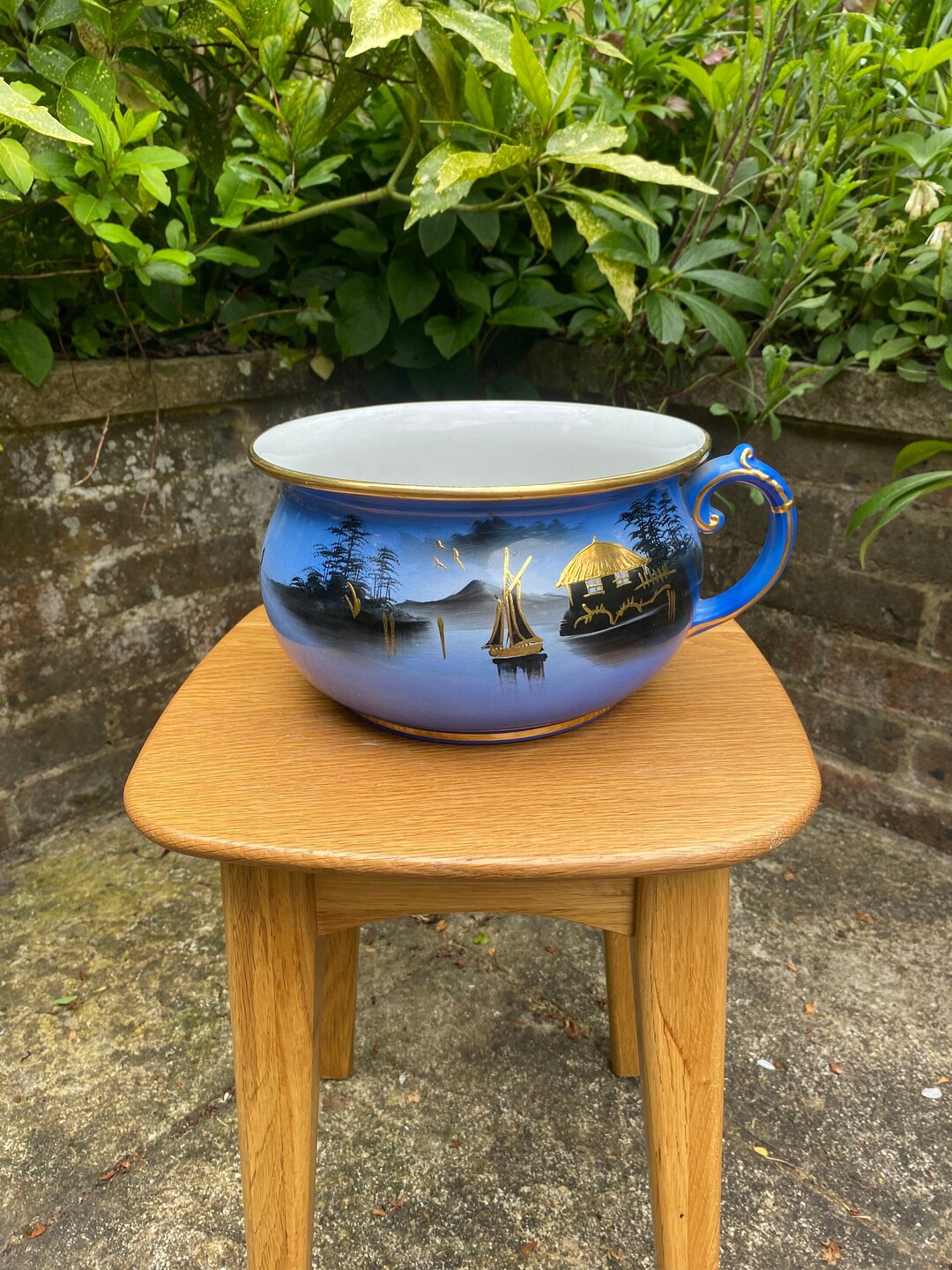 1920s Vintage Chamber Pot, Indoor Planter, Plant Pot, Moonlight Ware ...