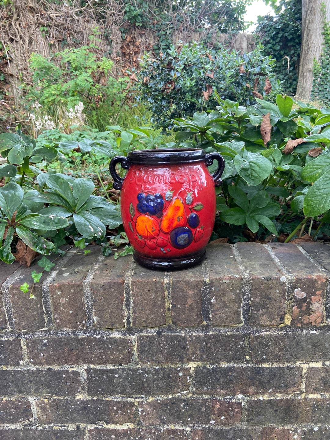 West German Vintage Rumtopf Jar - Pottery Vase, Retro Pottery - Etsy UK