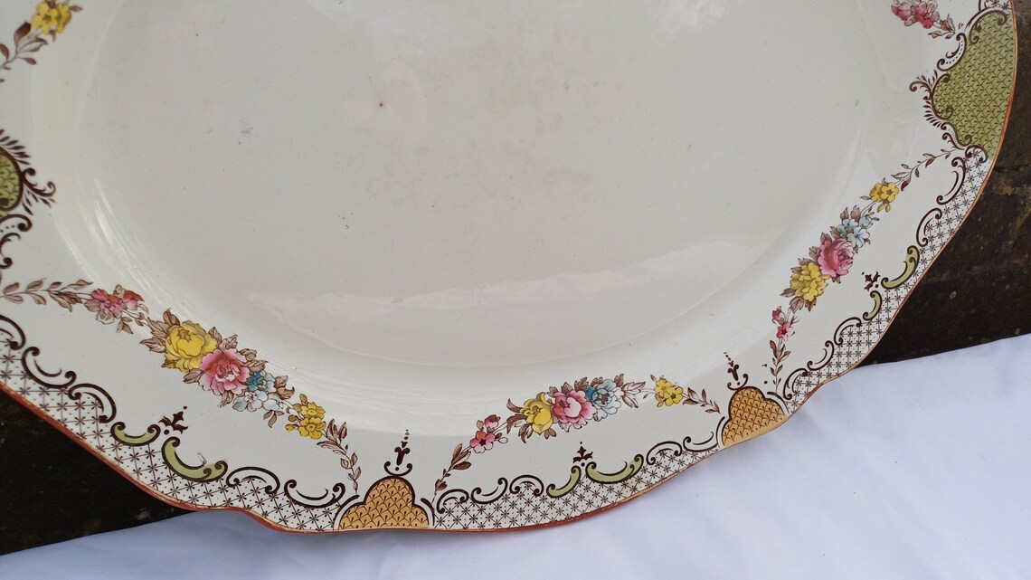 Huge Vintage Victorian Wedgwood Serving Plate Platter Fish Meat or ...