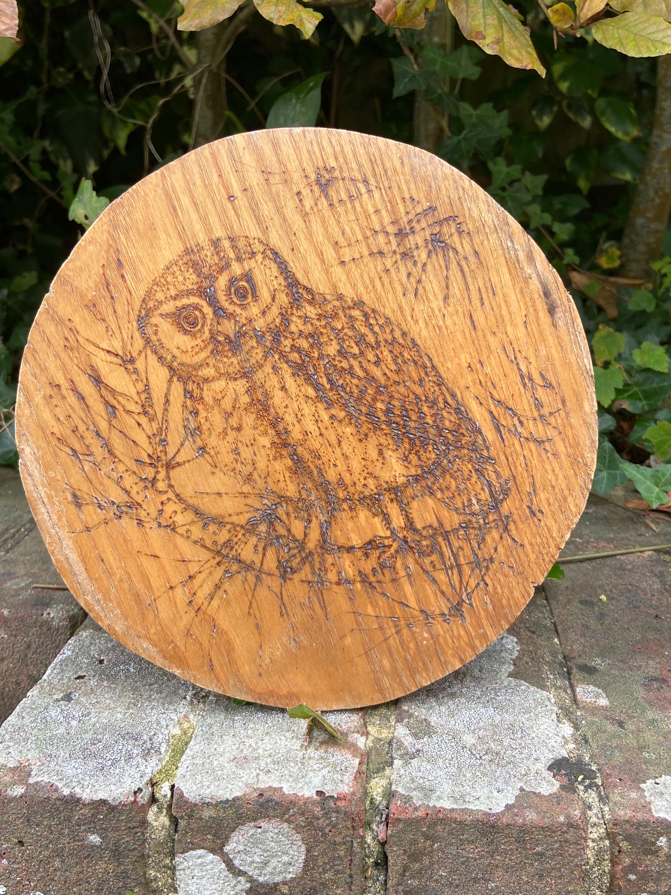 Vintage Children’s Milking Stool With an Engraved Fairytale Woodland ...