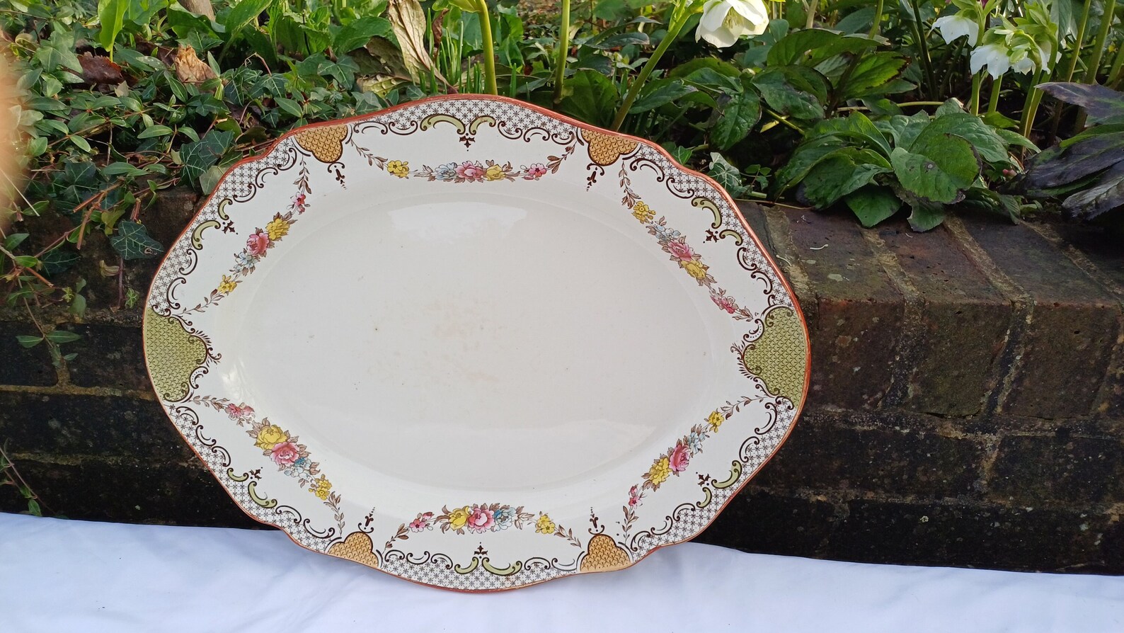 Huge Vintage Victorian Wedgwood Serving Plate Platter Fish Meat or ...