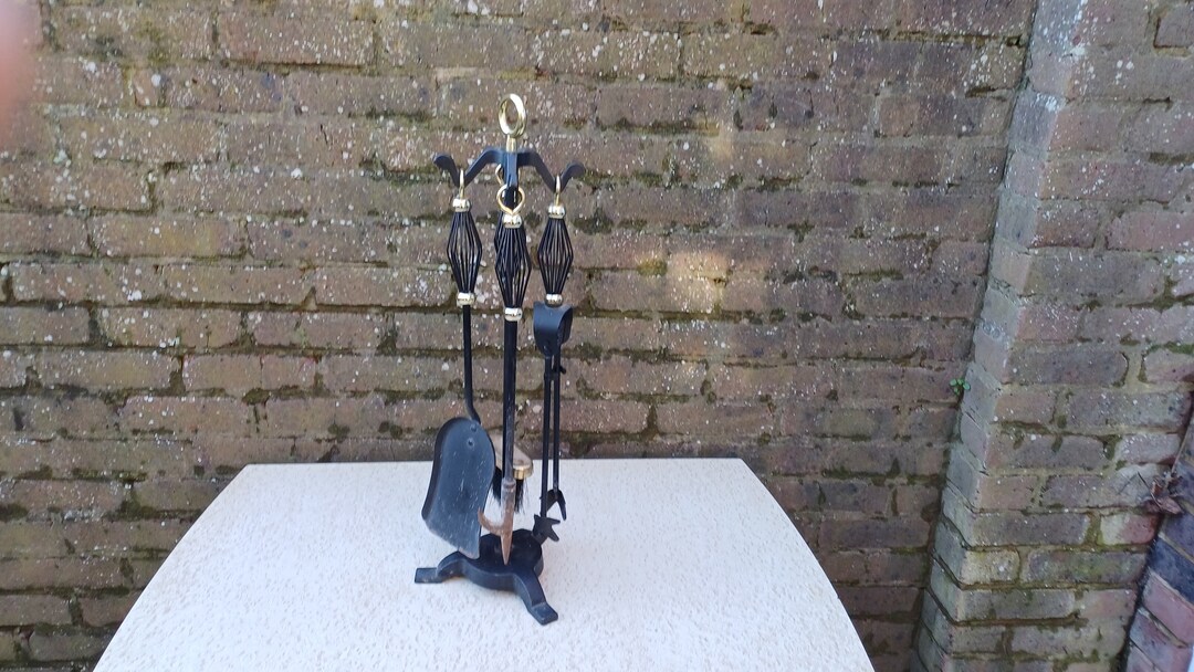 Vintage Style Complete Set of Fire Irons Companion Set. - Etsy