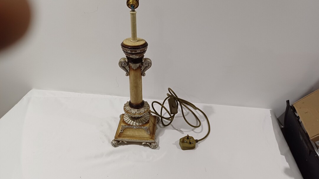 Vintage Widdop Bingham Romanesque Resin Lamp 45cm Tall - Etsy