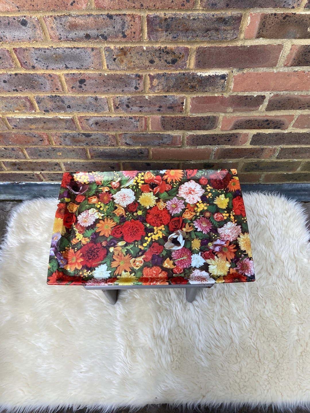 Smashing Original Retro Tray With Floral Finish Large, Made by MALLOD ...