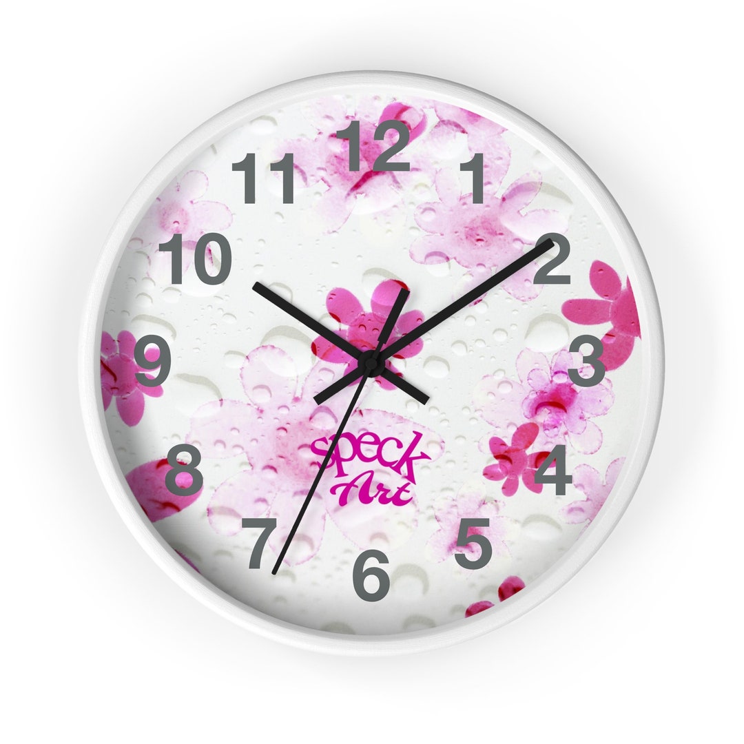 Floral Spring Rain Wall Clock - Etsy