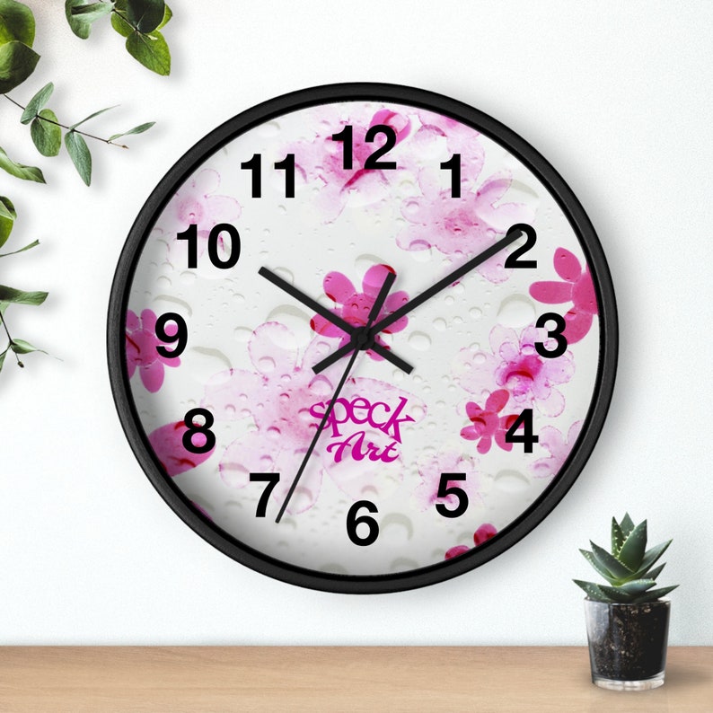 Floral Spring Rain Wall Clock - Etsy