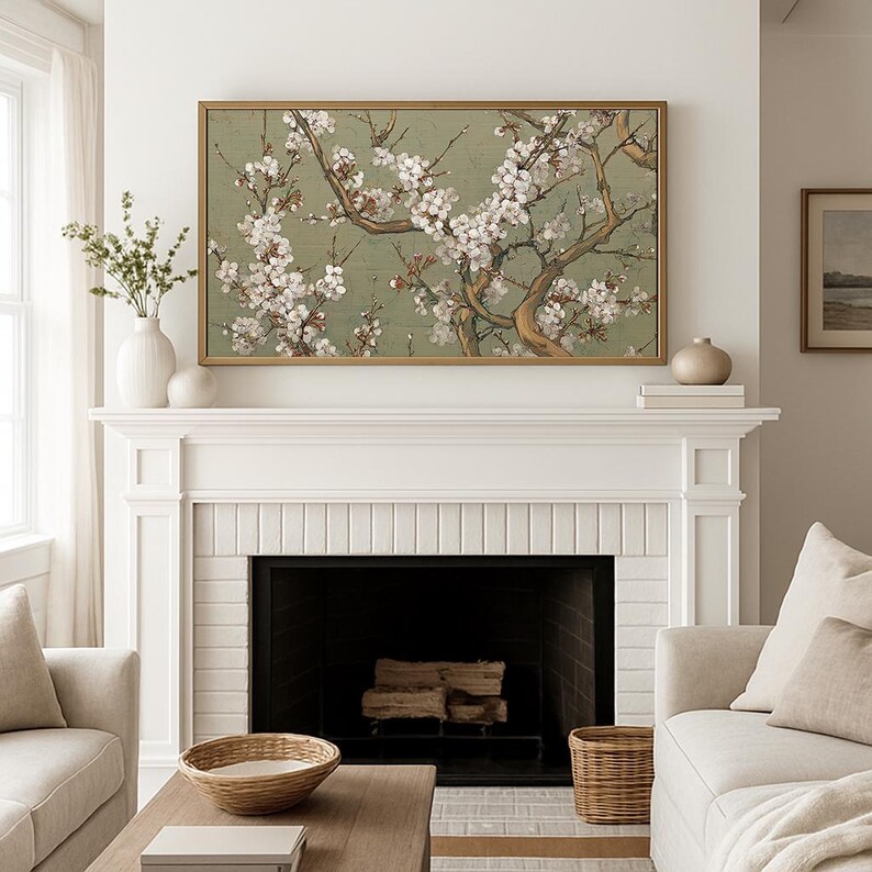Frame TV Art Spring Cherry Blossom Japanese Painting for the Samsung ...