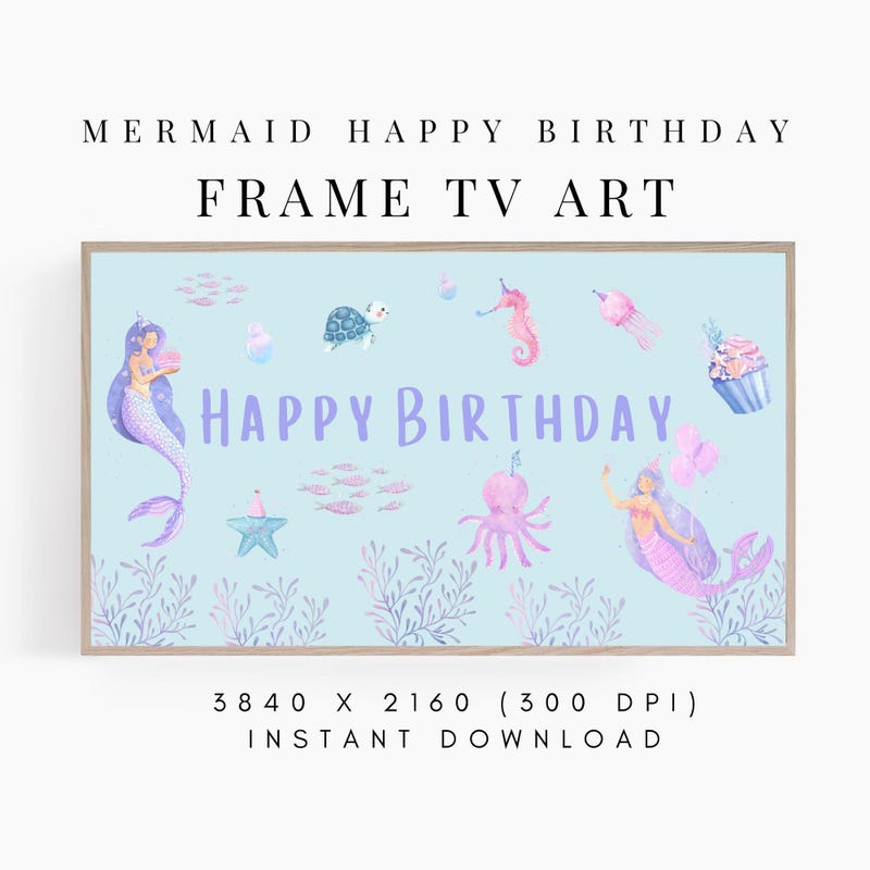 Birthday Frame Tv Picture - Etsy