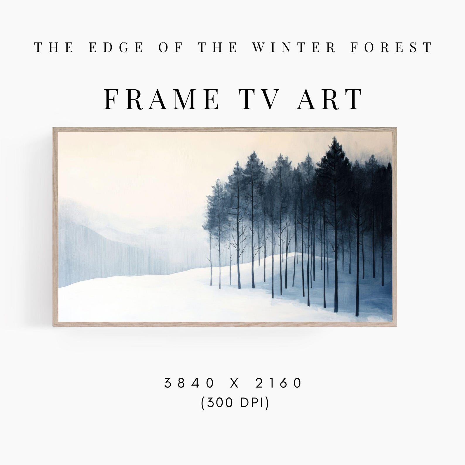 Winter Frame TV Art, the Winter Forest Frame TV Art, Frame TV Winter ...