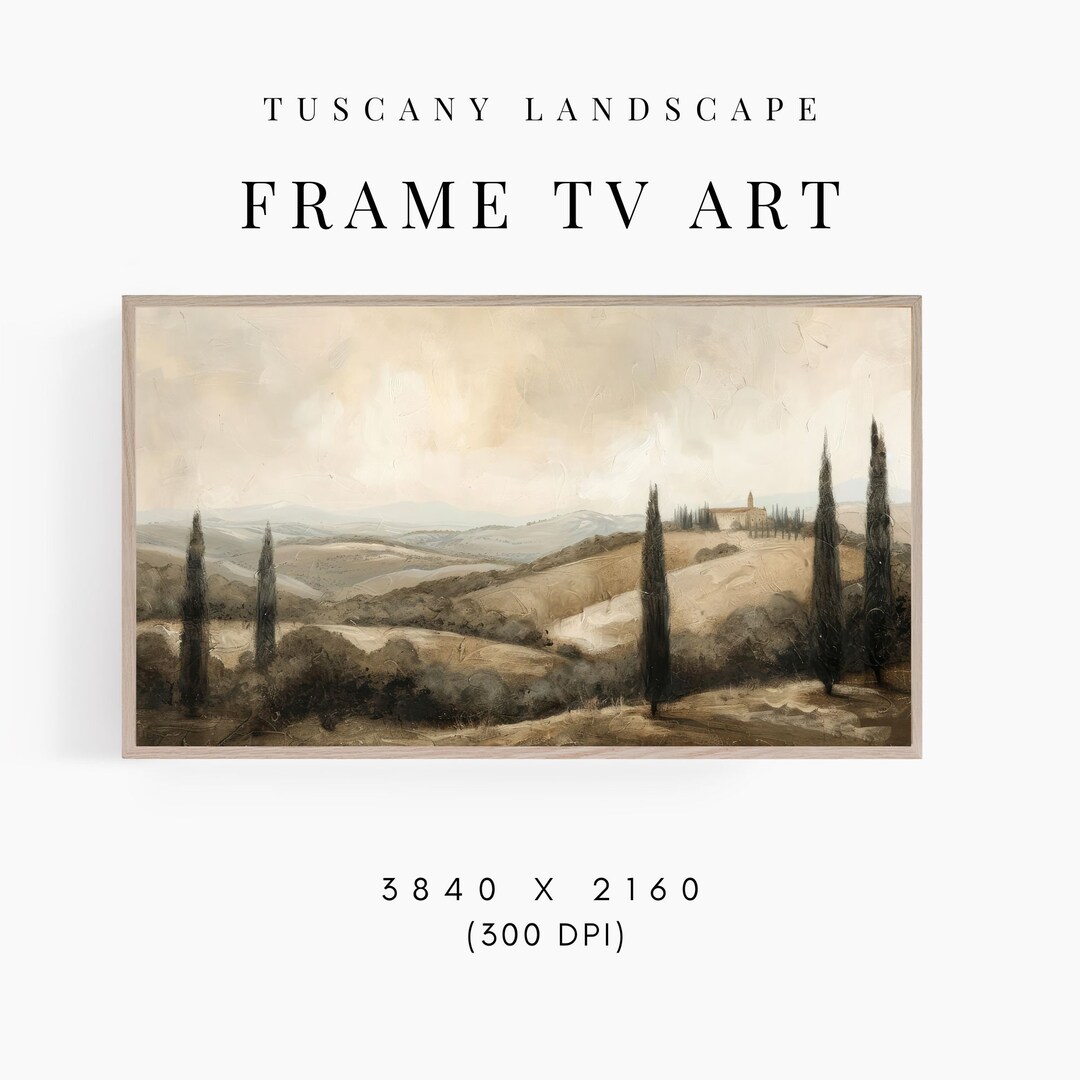 Frame TV Art Italy Landscape, Tuscany Italy Painting for the Samsung ...