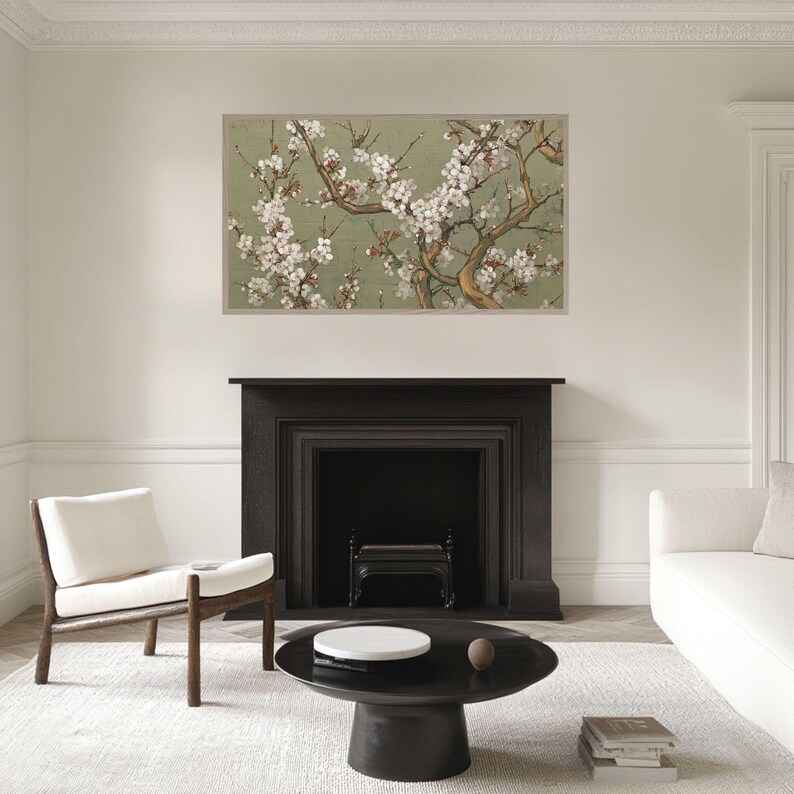 Frame TV Art Spring Cherry Blossom Japanese Painting for the Samsung ...