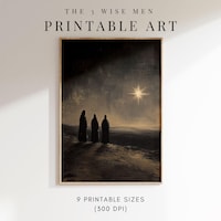 Three Wise Men Art Print, the Three Kings Poster, Magi Wall Art, 12 ...