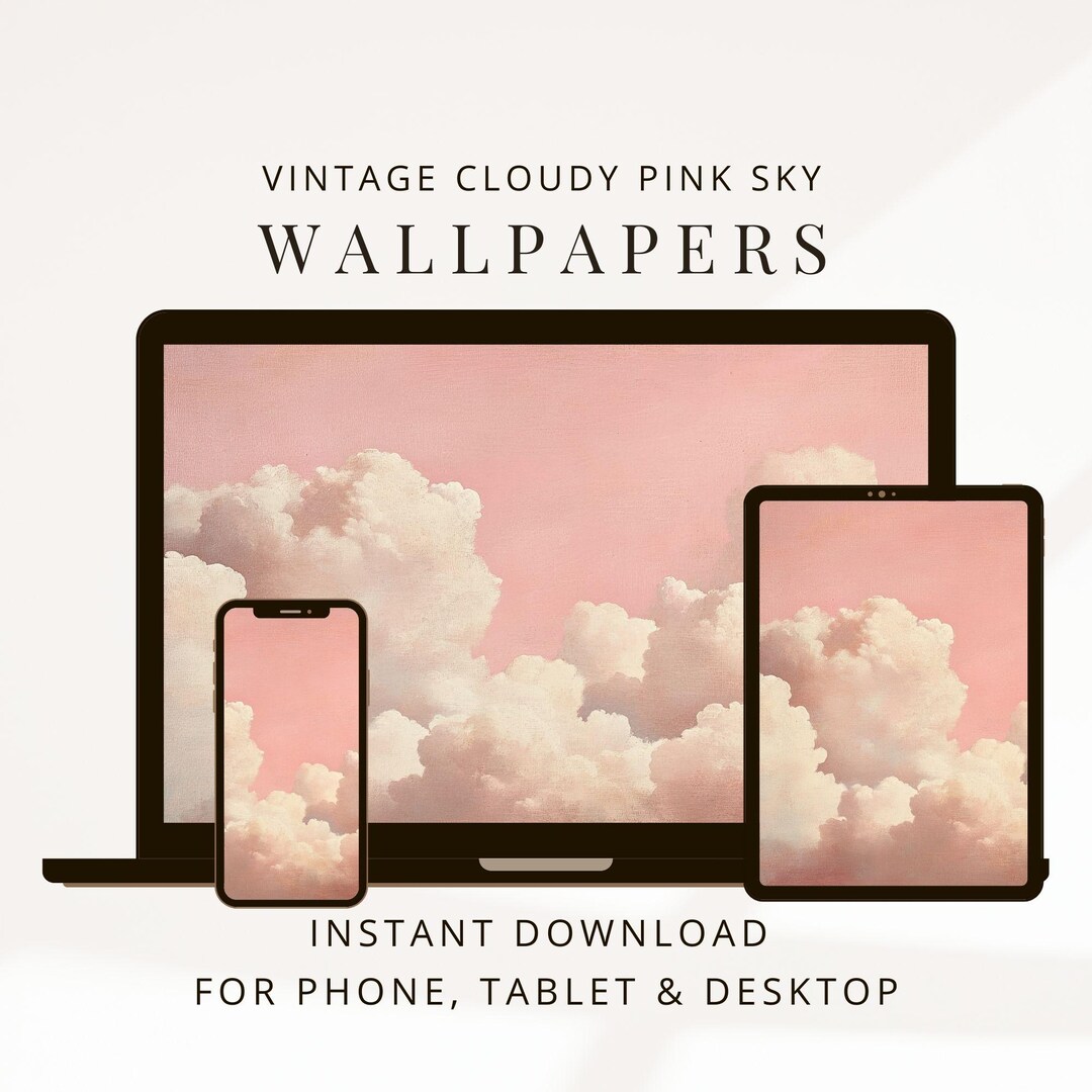 Laptop and Desktop Wallpaper, Clouds in a Pink Sky iPhone Wallpaper ...