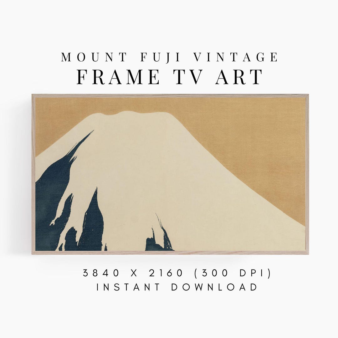 Frame TV Art Japanese Mountain Vintage Original Art, Mount Fuji Japan ...