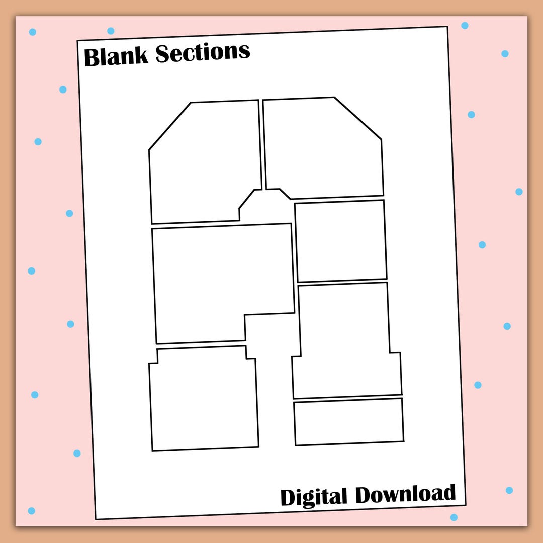 Alphabet Sections 3 Sizes | 26 Letters: Blank Spaces | Collage Template ...