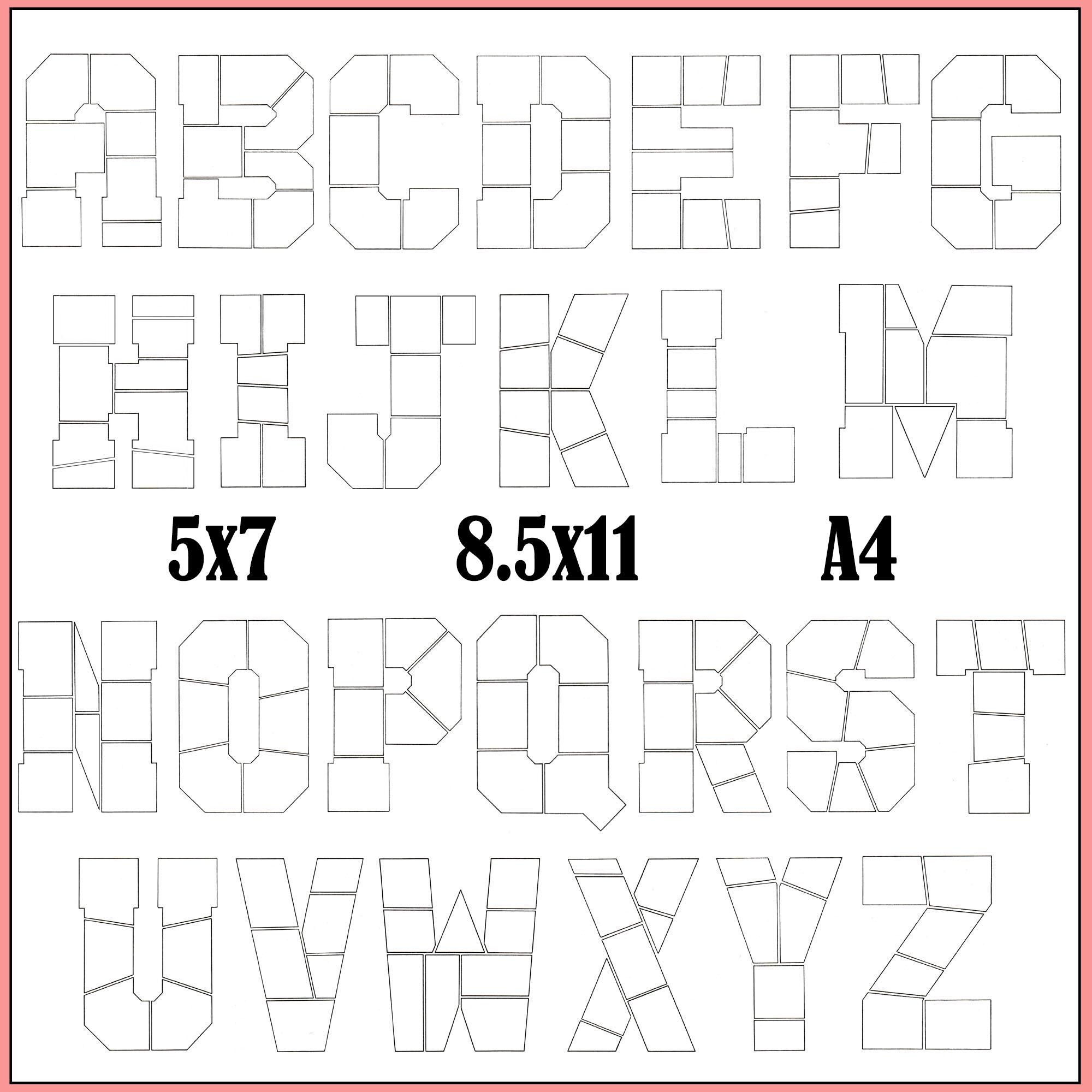 Blank Alphabet Pages With Sections Printable Letter Sheets Traceable ...