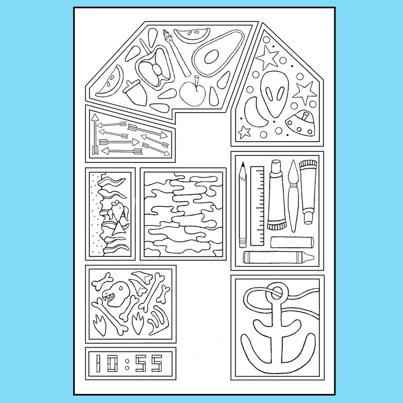 Alphabet Coloring Pages 150 Sections Over 26 Unique Letters Handmade ...