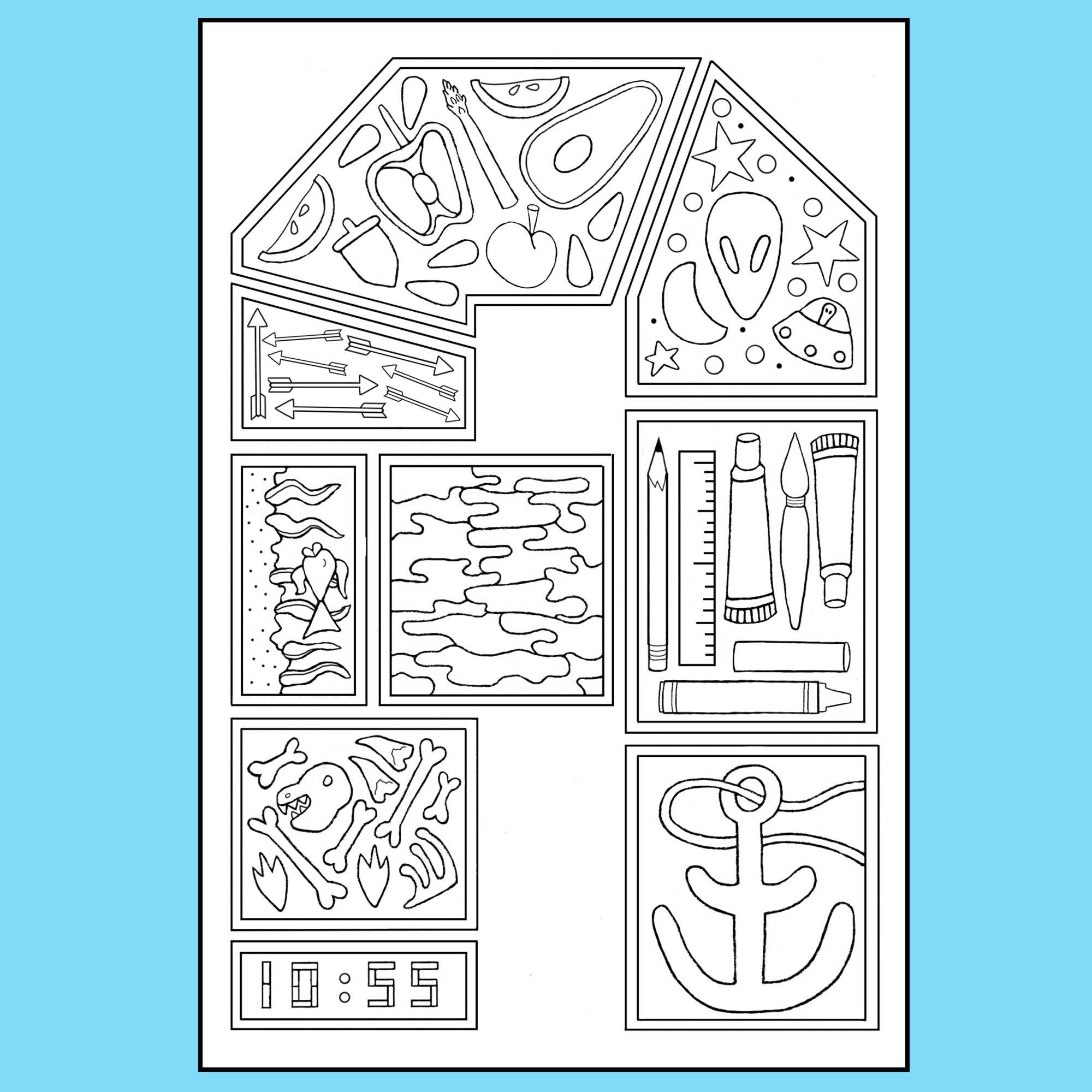 Alphabet Coloring Pages 150 Sections Over 26 Unique Letters Handmade ...