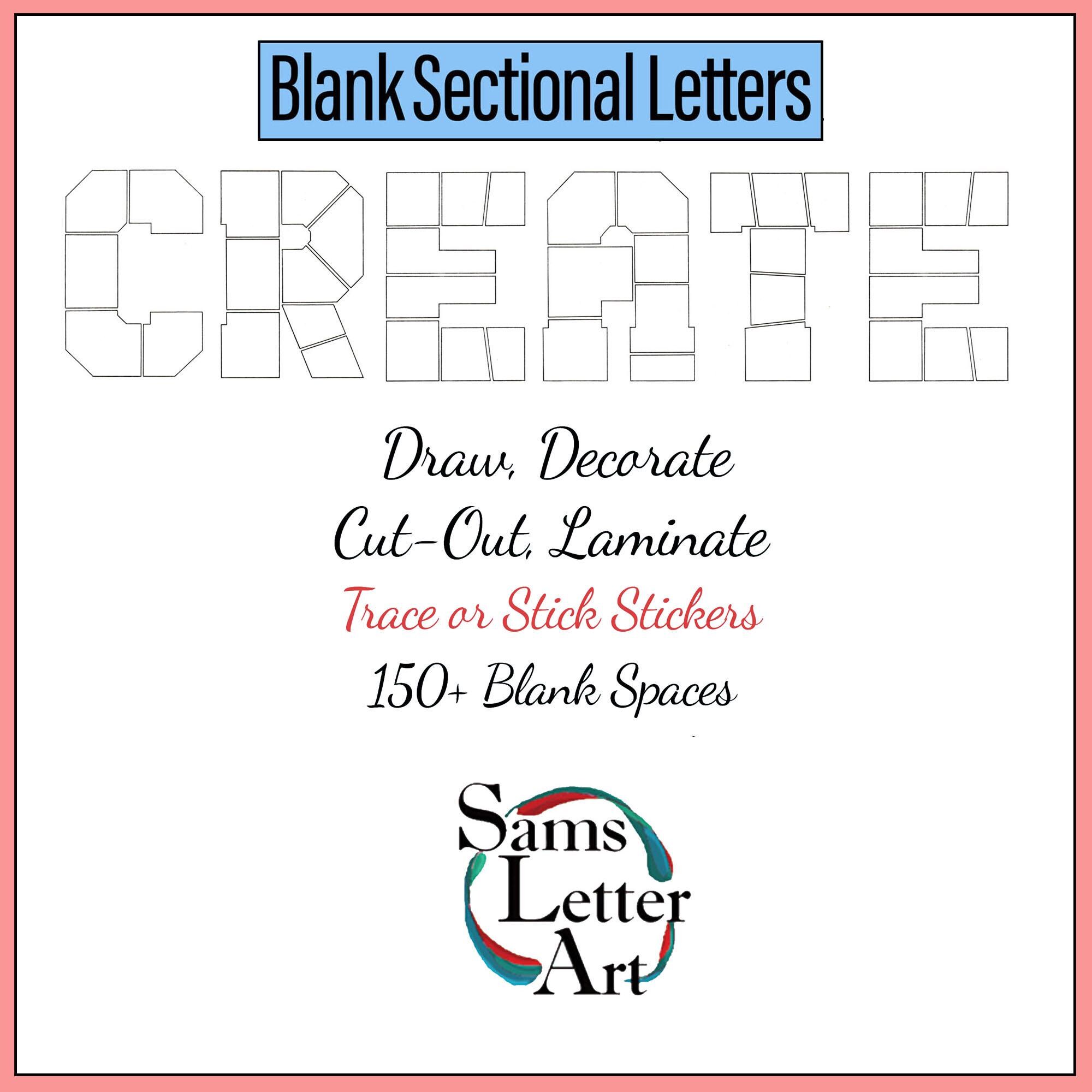 Blank Alphabet Pages With Sections Printable Letter Sheets Traceable ...