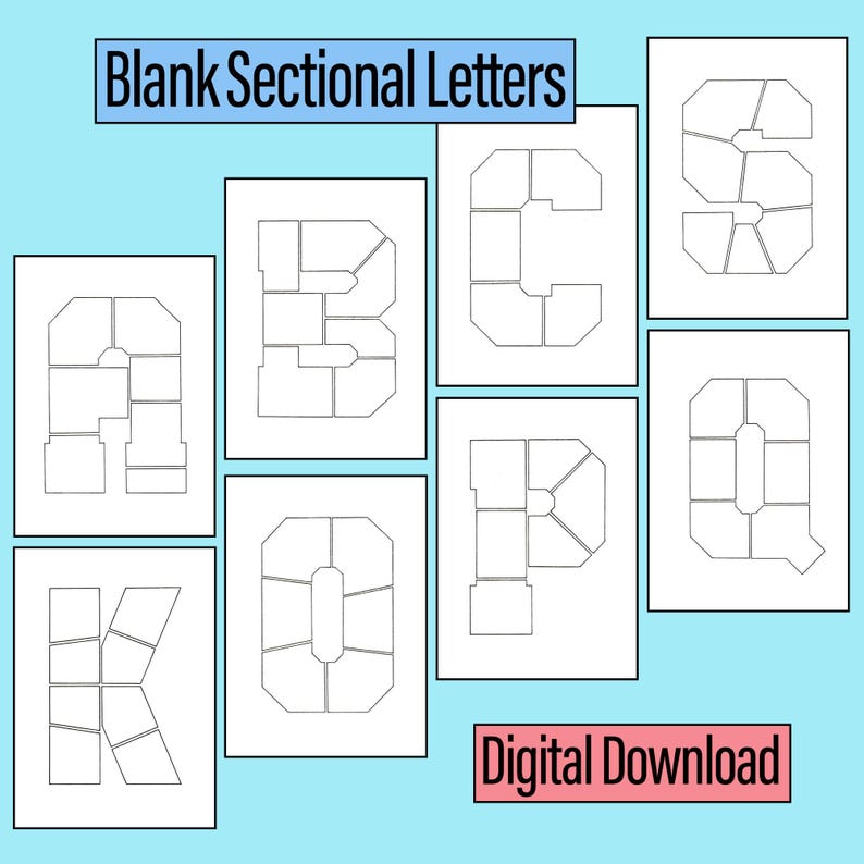 Blank Alphabet Pages With Sections Printable Letter Sheets Traceable ...