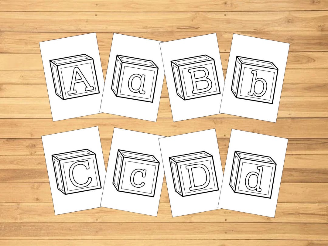 Flashcard Alphabet Blocks Printable Uppercase and Lowercase Plus Full ...