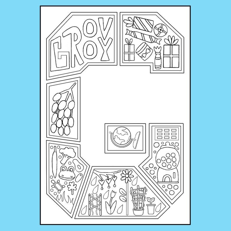 Alphabet Coloring Pages 150 Sections Over 26 Unique Letters Handmade ...