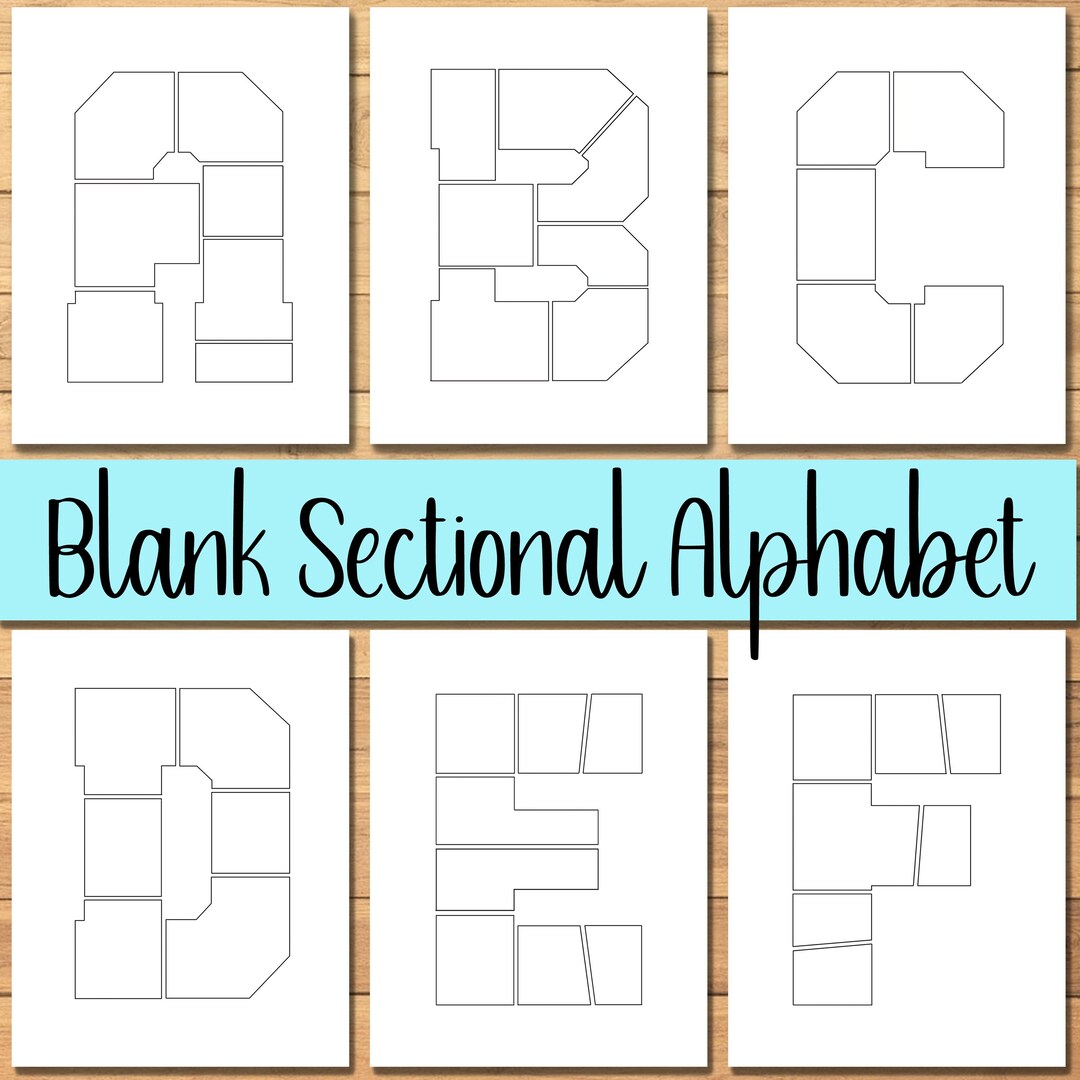 Alphabet Template With Blank Sections - Printable Letter Pages ...