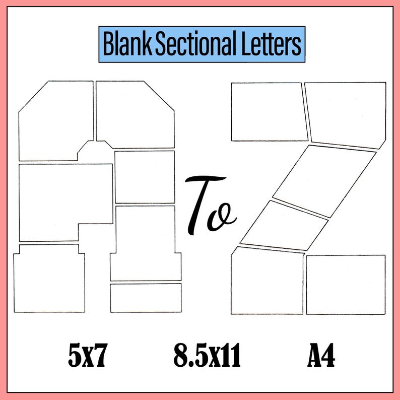 Blank Alphabet Pages With Sections Printable Letter Sheets Traceable ...