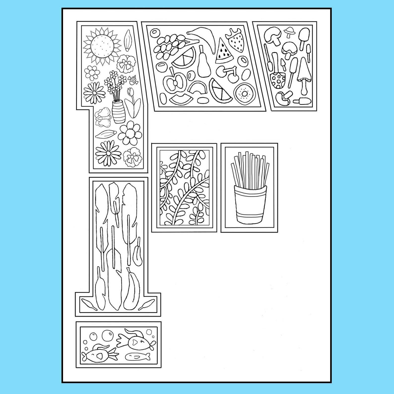 Alphabet Coloring Pages 150 Sections Over 26 Unique Letters Handmade ...