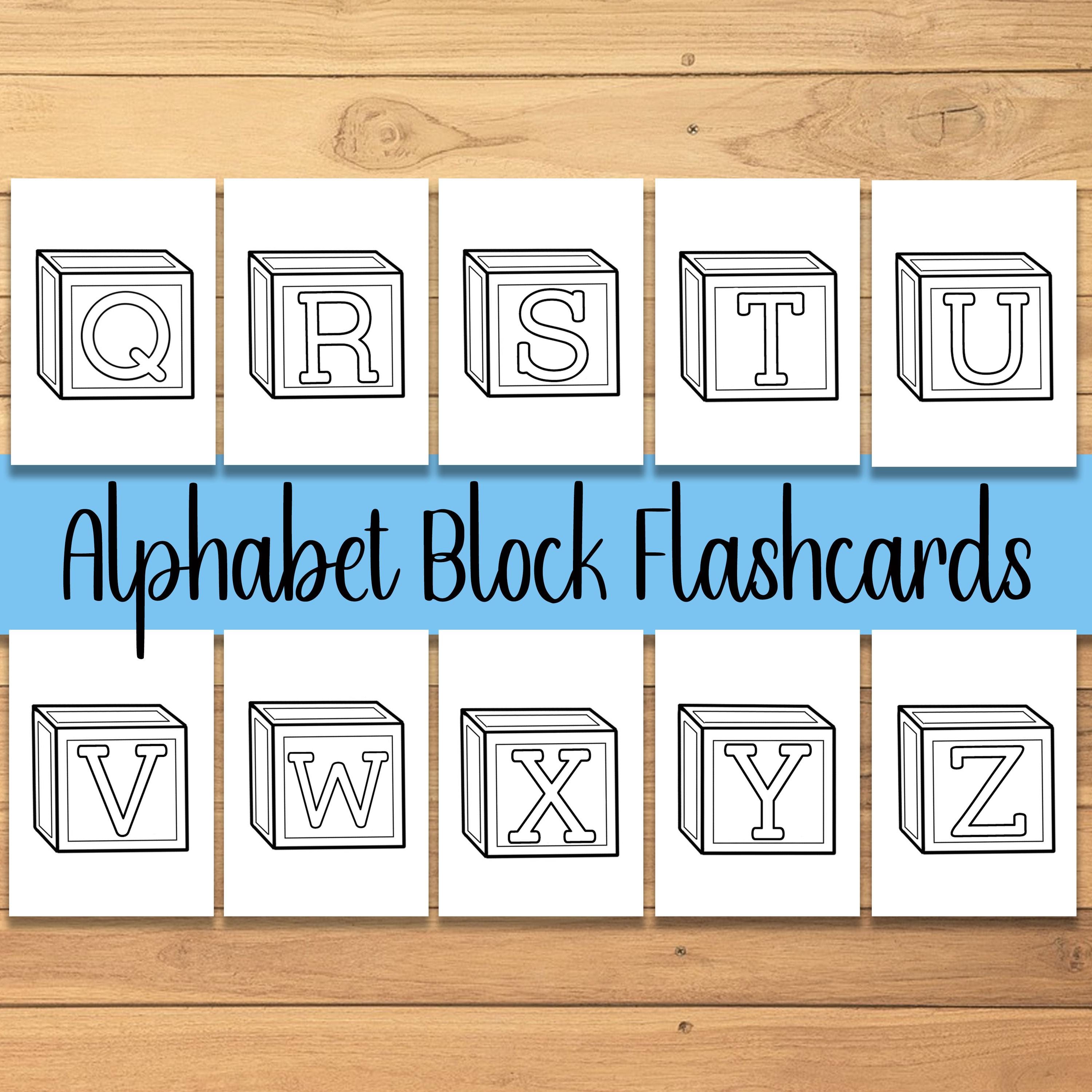 Flashcard Block Letters - Printable Uppercase and Lowercase Plus a Full ...