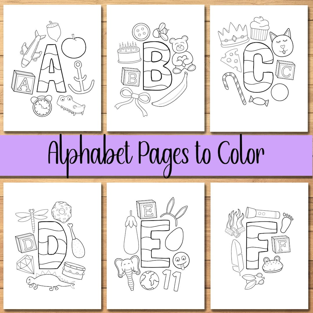 Children's Alphabet Coloring Pages - Printable Large Letter Images in 2 ...