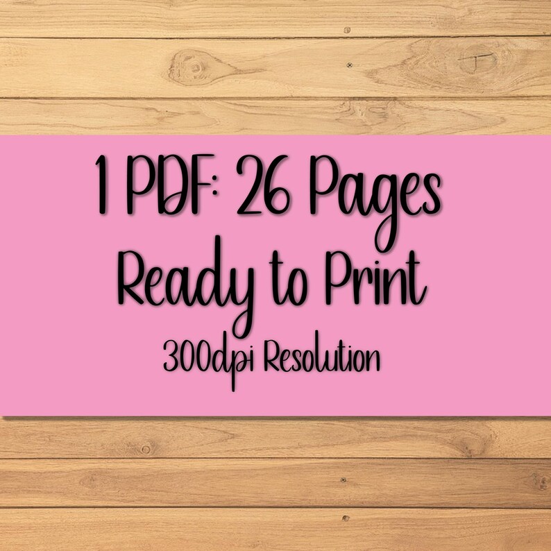 Round Alphabet Sections Pages - 180 Blank Spaces - 26 Letters to Print ...
