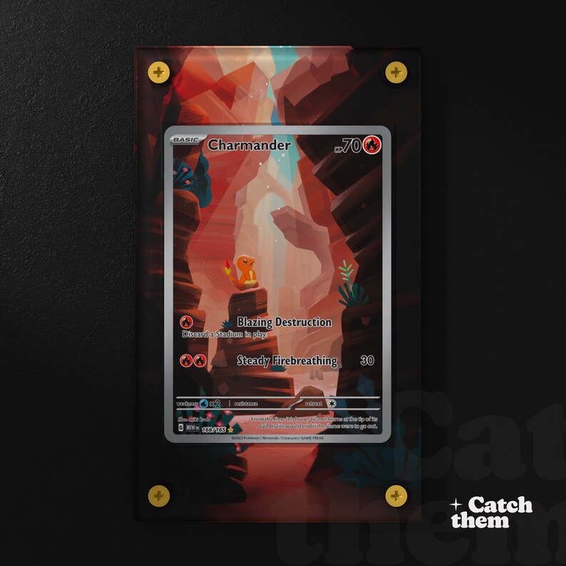 Charmander 168/165 Custom Pokemon Display Case - Etsy