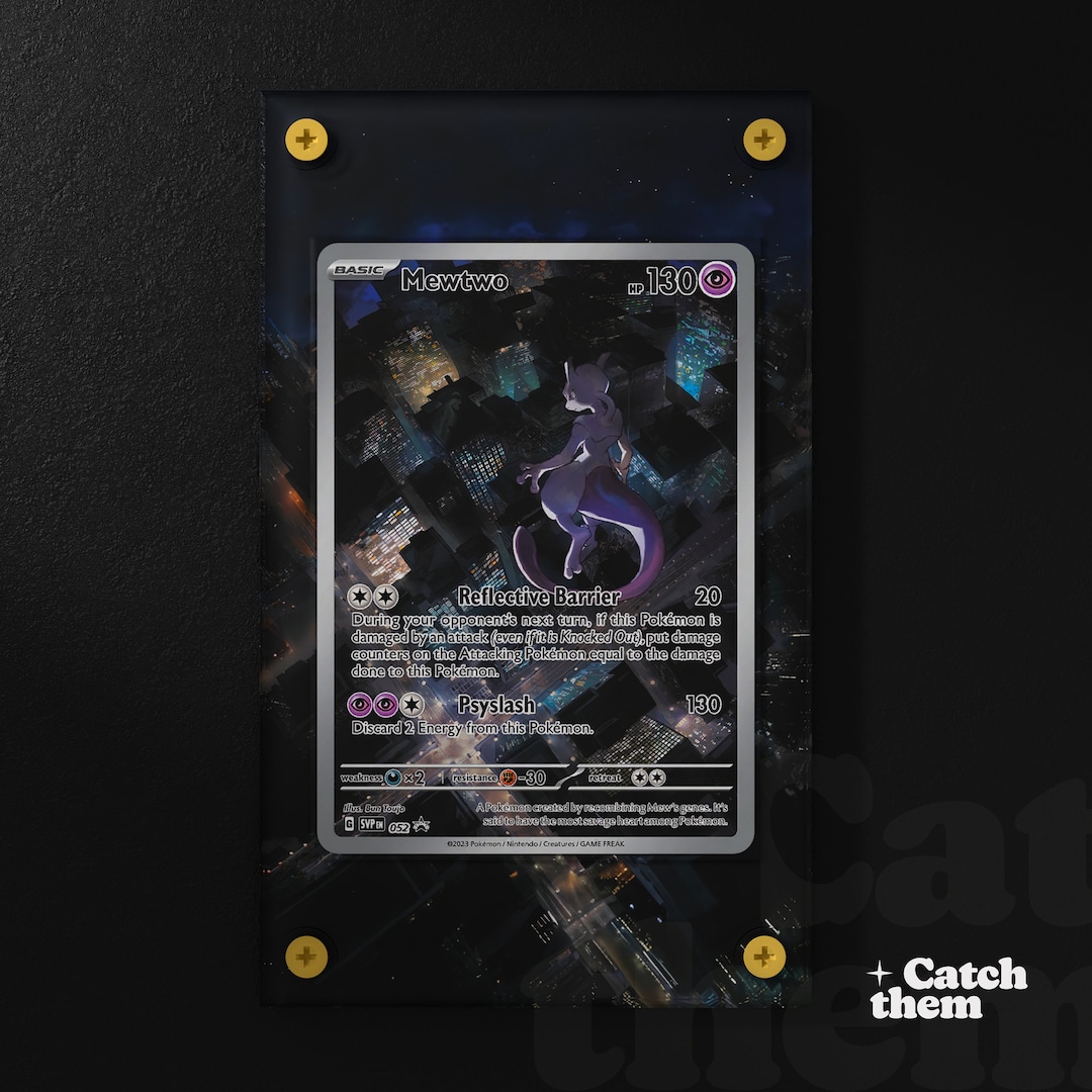 Mewtwo 052 Custom Pokemon Display Case - Etsy