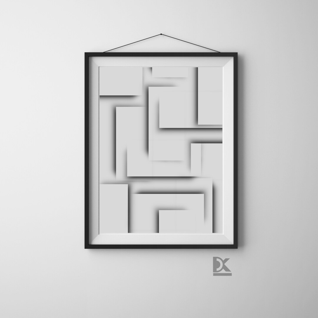 Printable White Paper Shadow Pattern Wall Design - Etsy