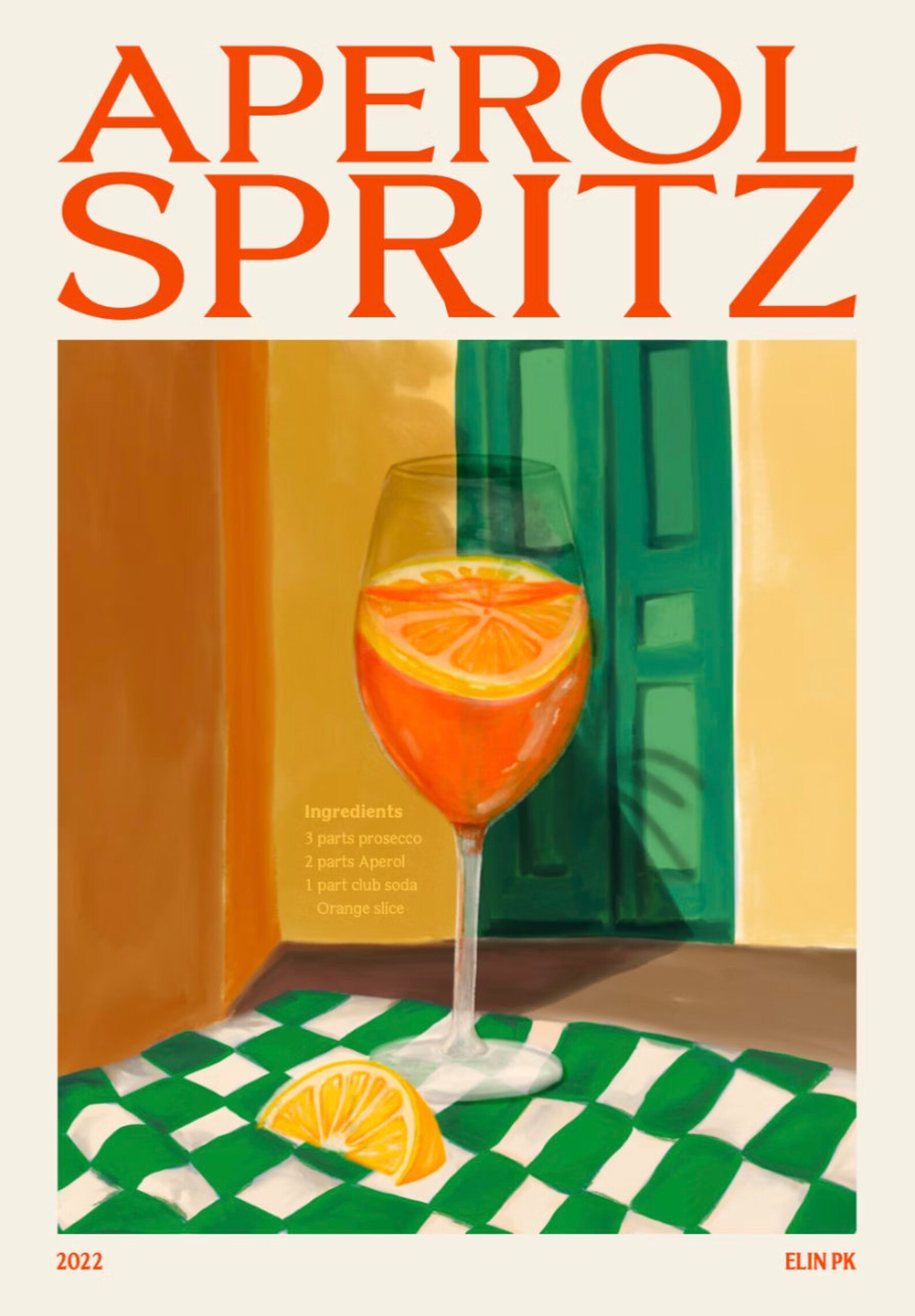 Elin PK Aperol Spritz II Drink Poster - Etsy