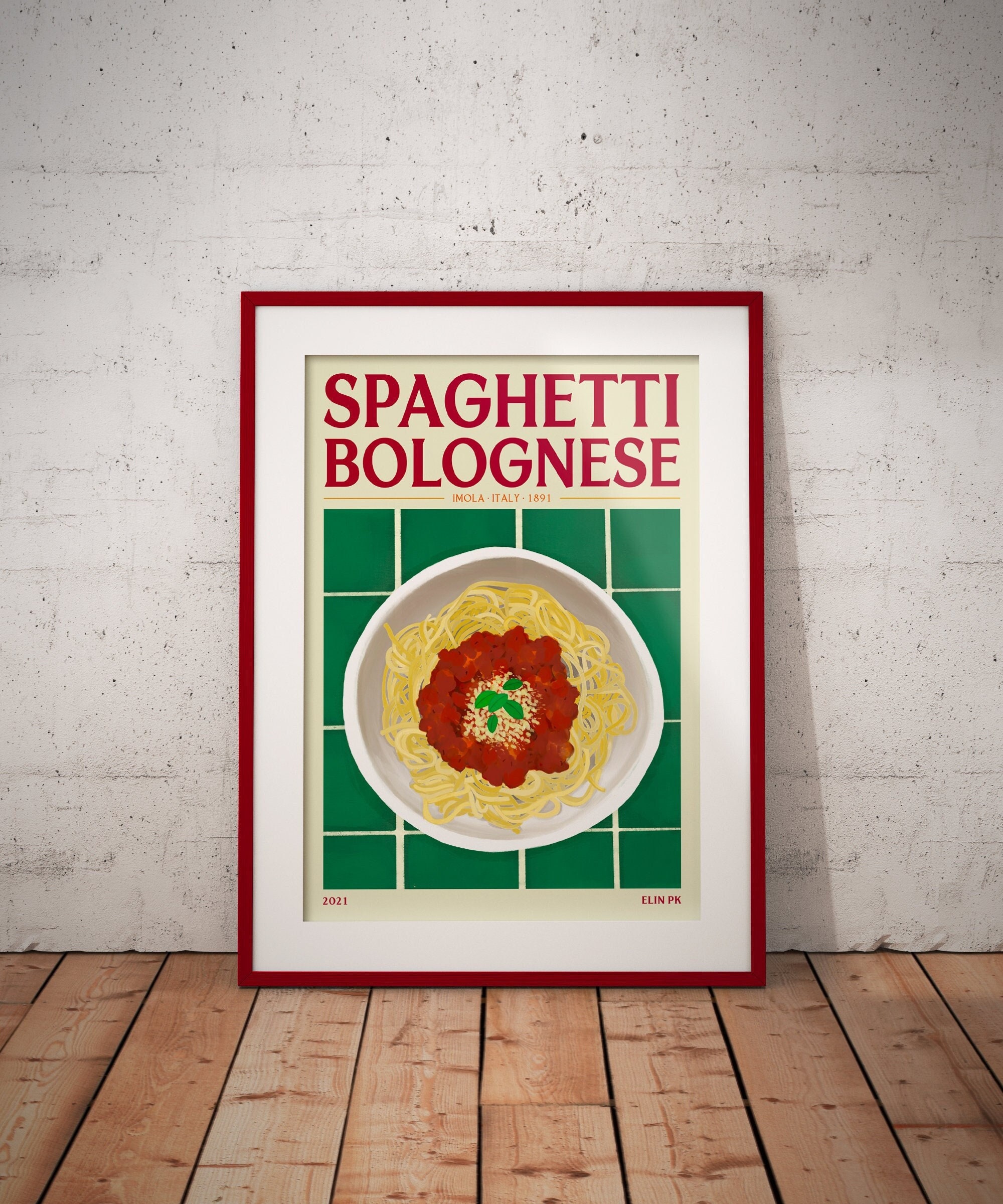 Elin PK Spaghetti Bolognese Food Poster - Etsy