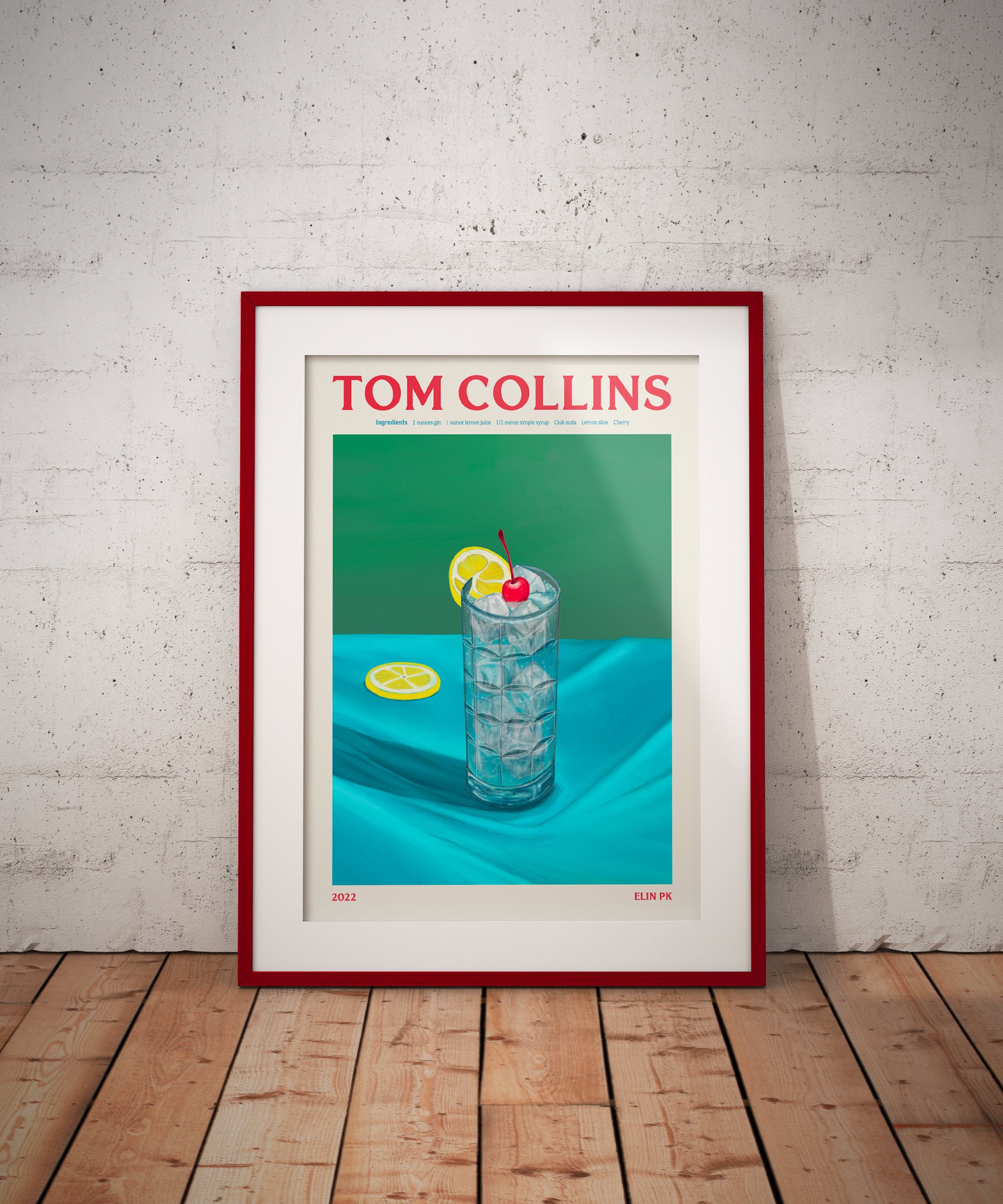 Elin PK Tom Collins Drink Poster - Etsy
