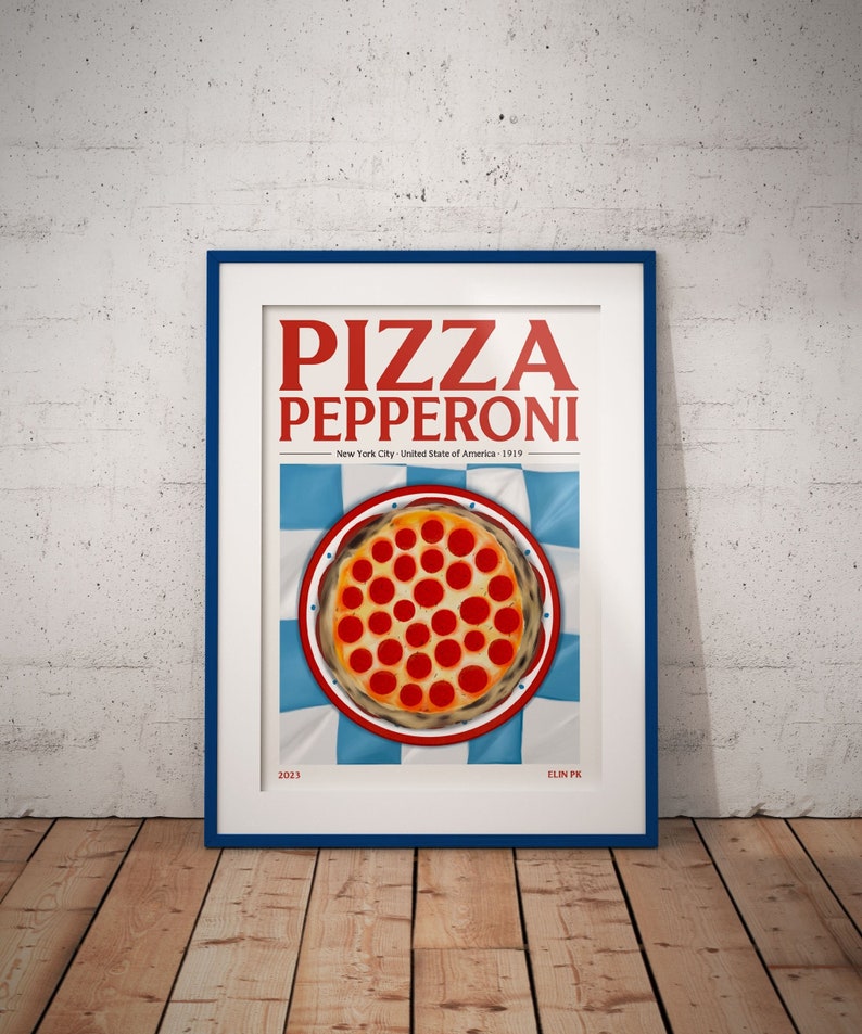 Elin PK Pizza Pepperoni Food Poster - Etsy