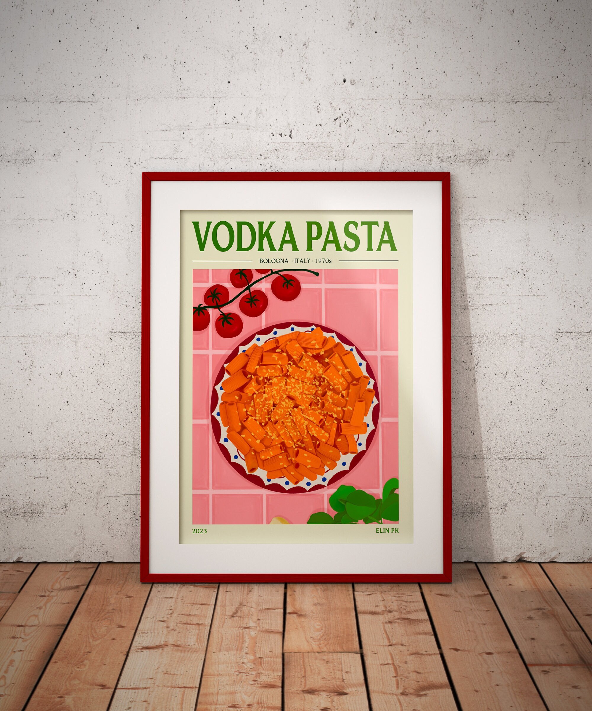 Elin PK Vodka Pasta Poster - Etsy