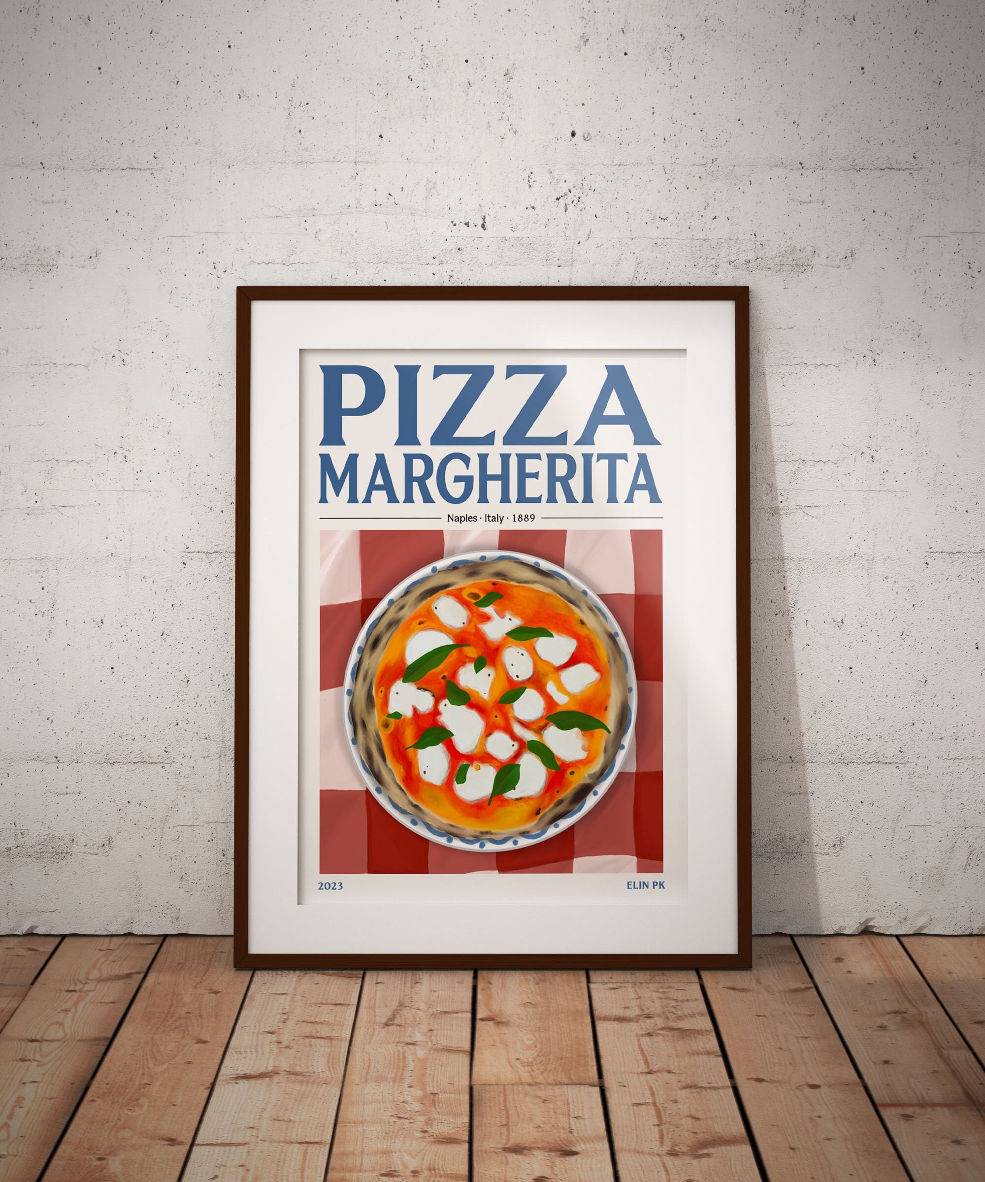 Elin PK Pizza Margherita Food Poster - Etsy