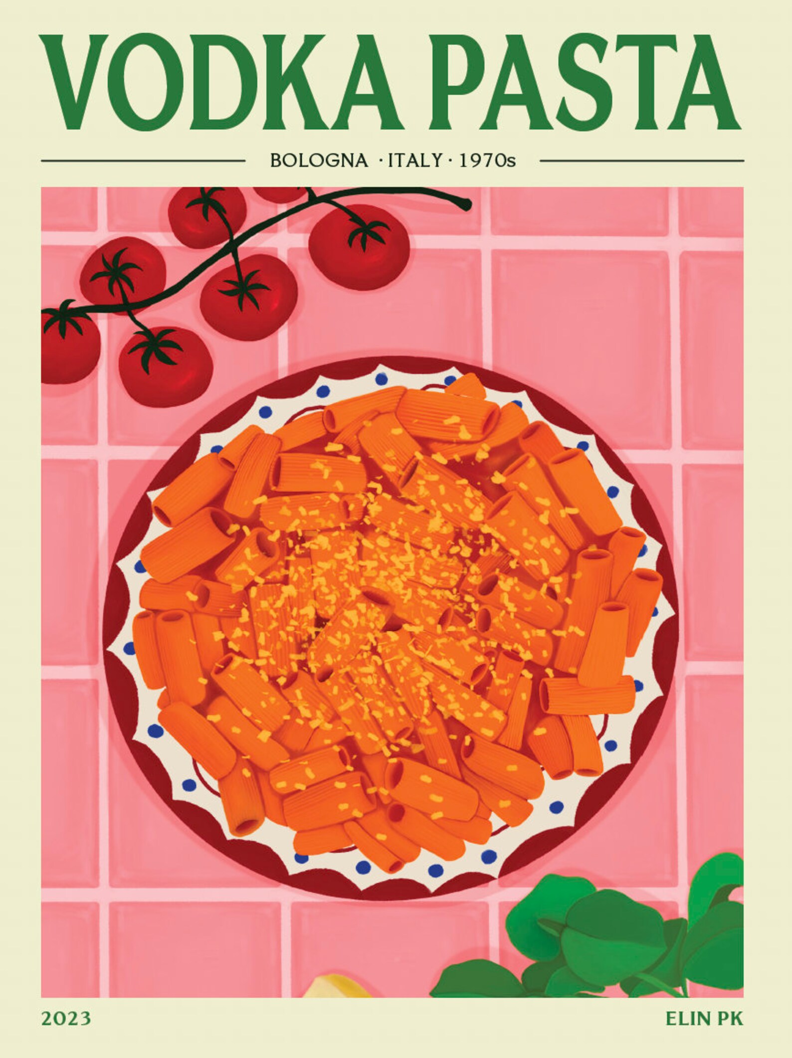 Elin PK Vodka Pasta Poster - Etsy