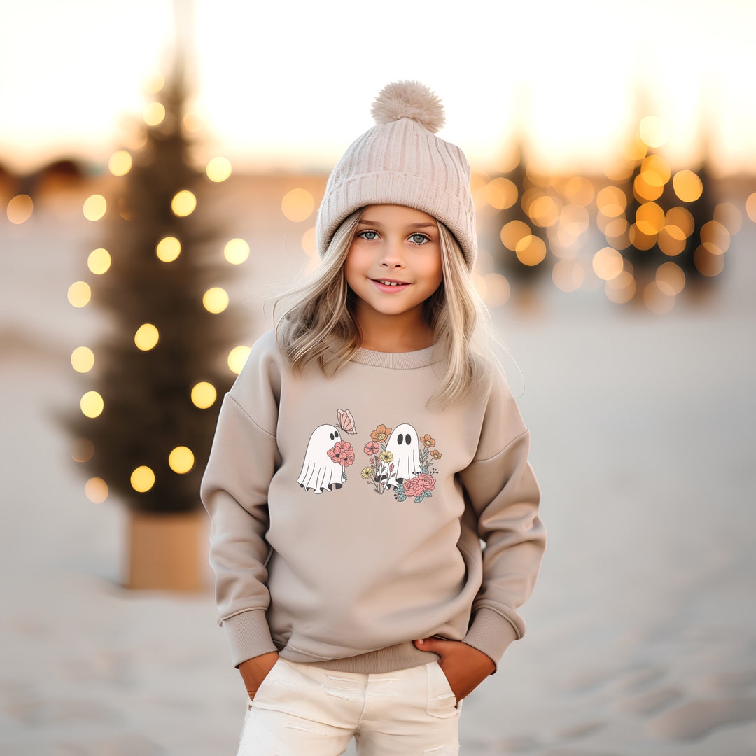 Youth Cute Funny Little Ghosts Sweater in Different Colors - Etsy