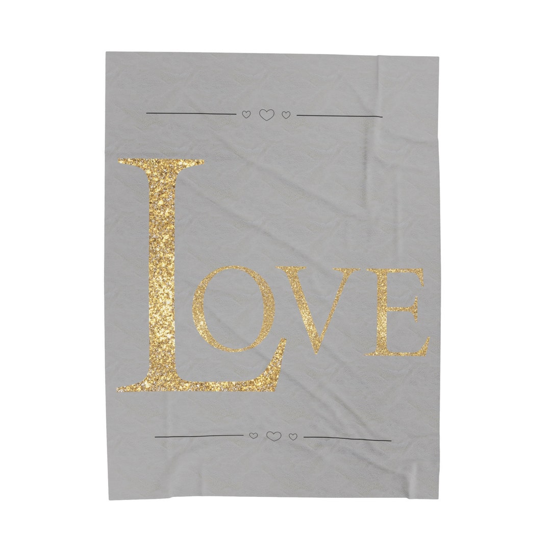Love Blanket Valentine's Day Gift Ides Velveteen Plush Blanket - Etsy