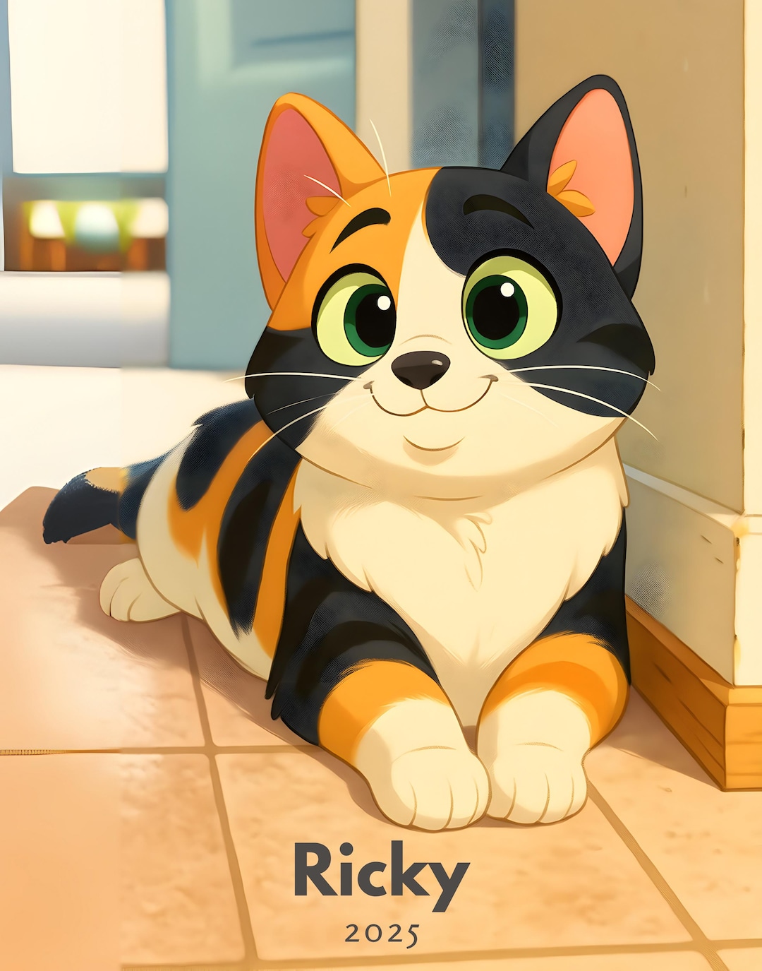Custom Pet Portrait Cartoonize Your Pet Digital Download Pixar-inspired ...