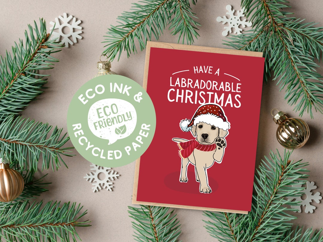 Have a Labradorable Christmas Card - Labrador Dog Card - Etsy