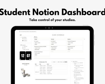 Extended Student Planner Notion Template Academic Planner Notion ...